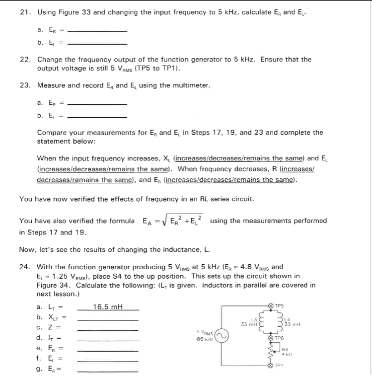 Solved Using Figure 33 ﻿and changing the input frequency to | Chegg.com