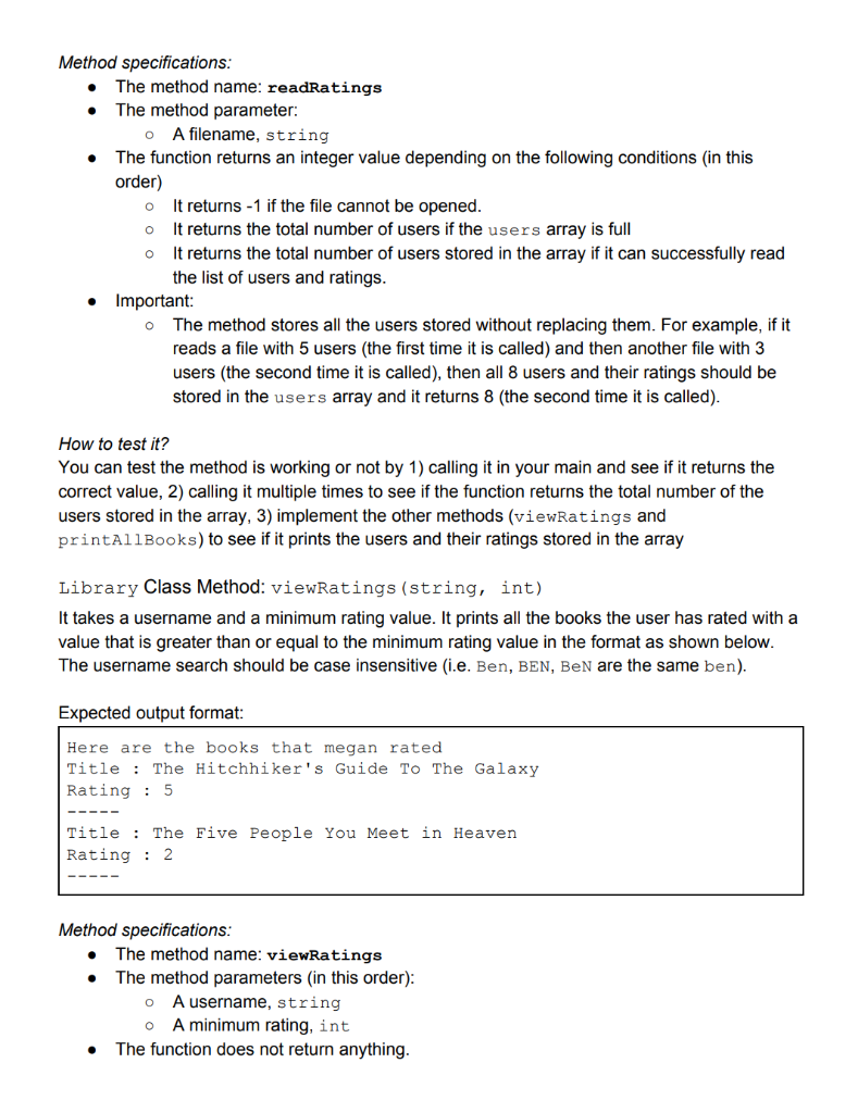 Solved Task 380pt Library Class Create A Library Class 4414