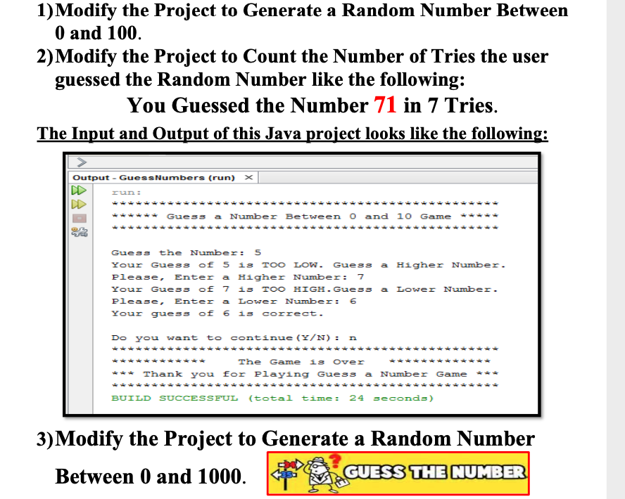 Solved package guessanumber; // 1) import the classes needed | Chegg.com
