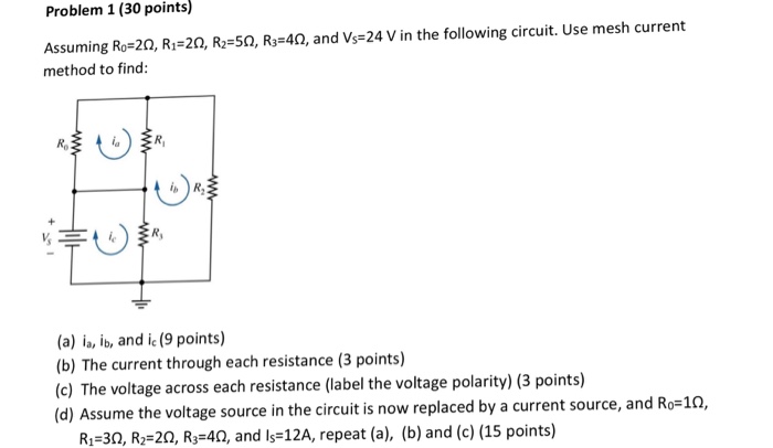 Solved Assuming R_0 = 2 Ohm, R_1 = 2 Ohm, R_2 = 5 Ohm, R_3 = | Chegg.com