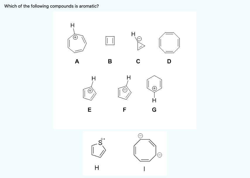 Solved Which of the following compounds is aromatic? | Chegg.com
