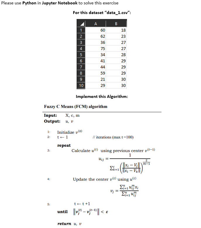 Please use Python in Jupyter Notebook to solve this | Chegg.com