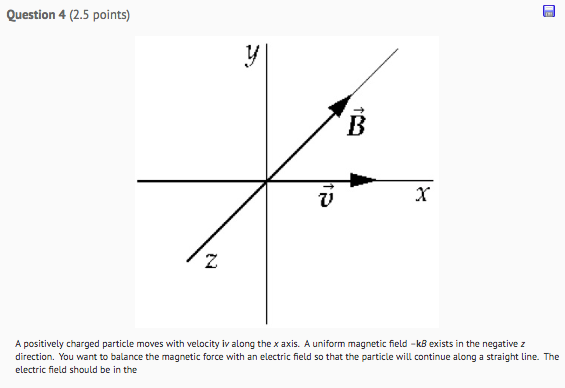 Solved A positively charged particle moves with velocity iv | Chegg.com