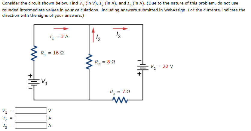Solved Consider the circuit shown below. Find V1 (in V), I2 | Chegg.com