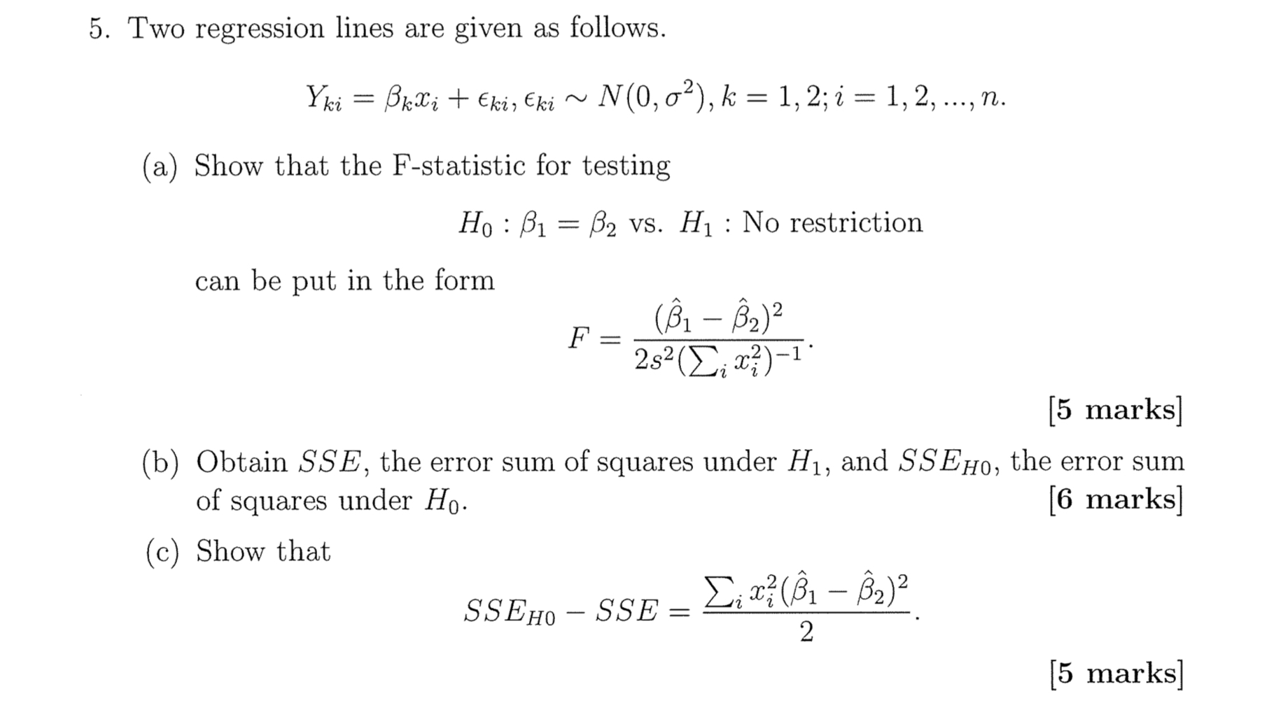 Solved Two regression lines are given as | Chegg.com