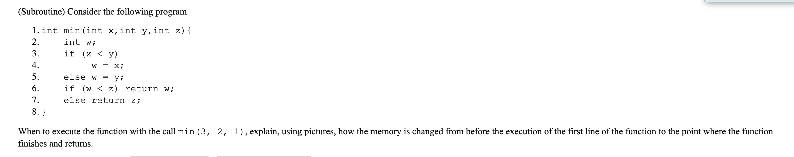 Solved (Subroutine) Consider the following program -ciri | Chegg.com