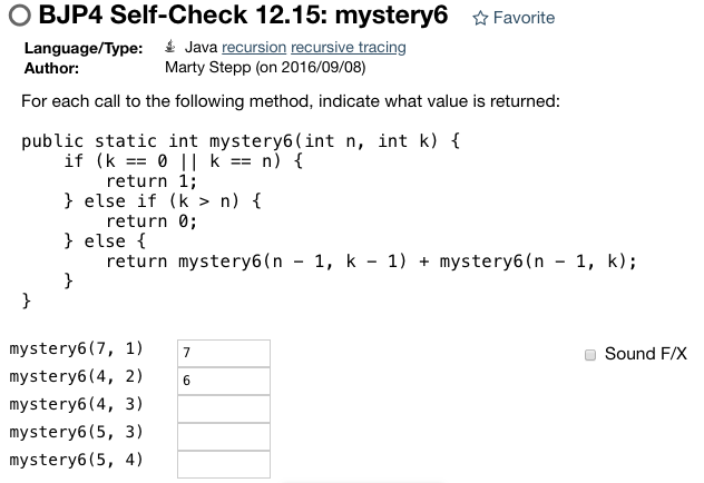 Solved O BJP4 Self-Check 12.14: mystery5 Favorite | Chegg.com