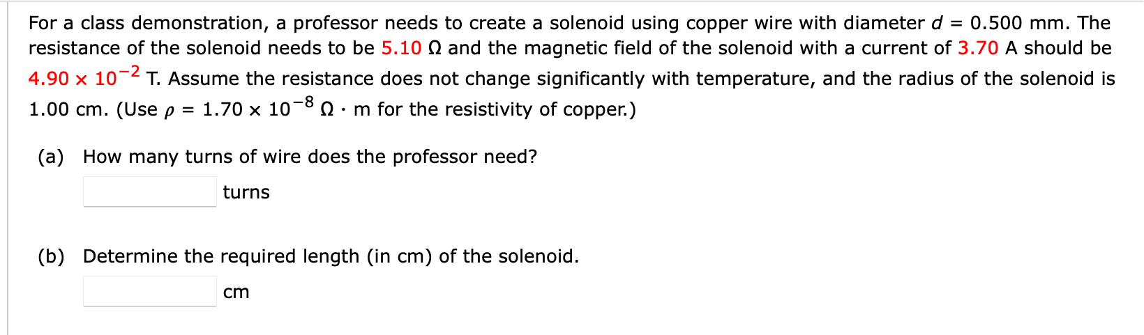 Solved For a class demonstration, a professor needs to | Chegg.com