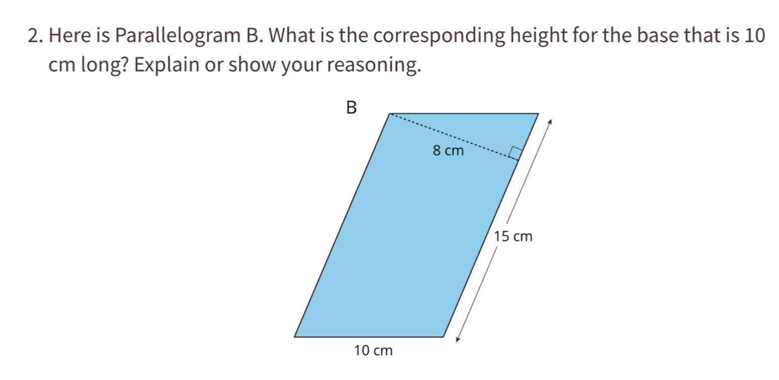 Solved 2. Here is Parallelogram B. What is the corresponding | Chegg.com