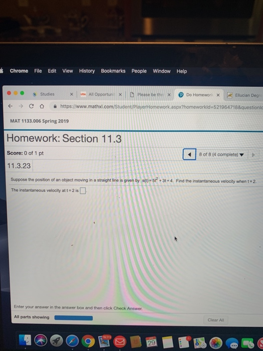 Solved Chrome File Edit View History Bookmarks People Window | Chegg.com