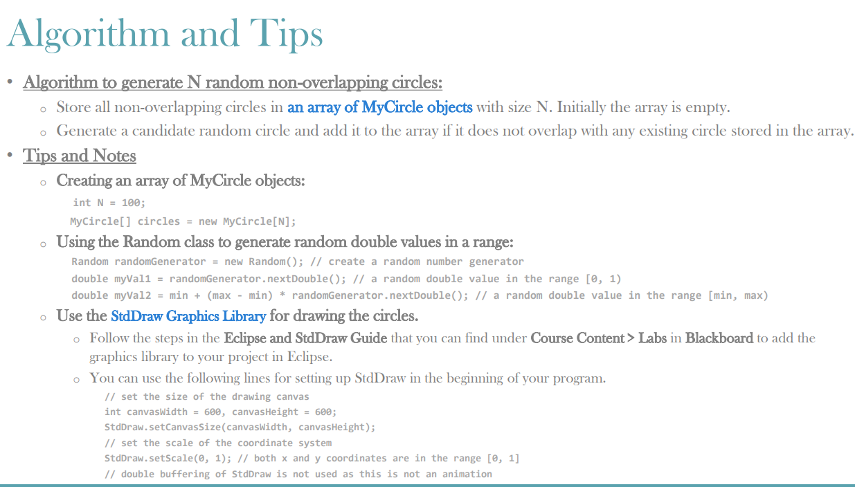 Solved Standard Draw Non Overlapping Circles Task Generate 4388