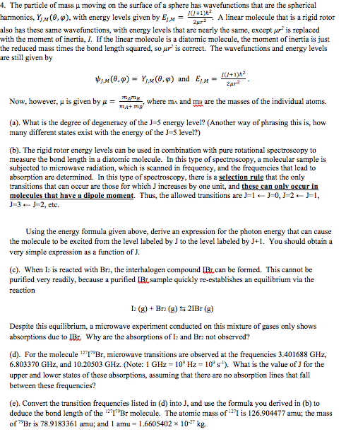 Solved 4. The particle of mass u moving on the surface of a | Chegg.com