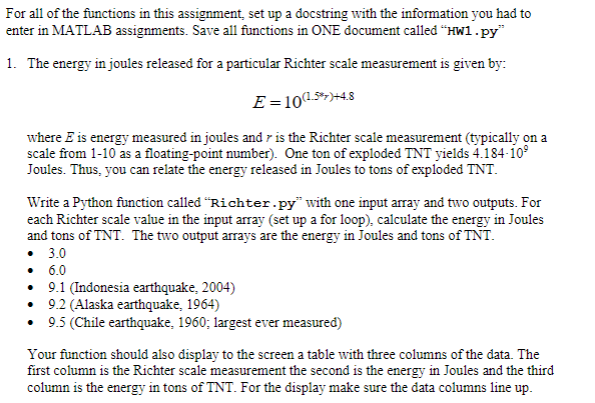 Solved For all of the functions in this assignment, set up a | Chegg.com