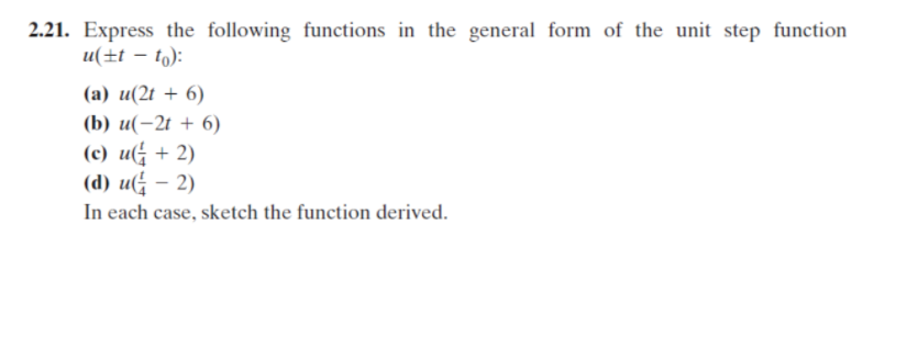 Solved 2.21. Express the following functions in the general | Chegg.com