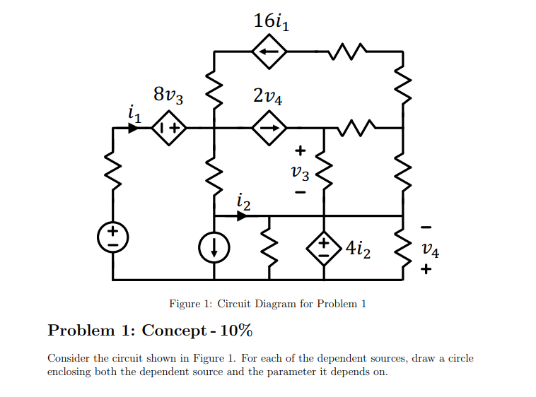 Solved Figure 1: Circuit Diagram for Problem 1 Problem 1: | Chegg.com