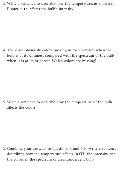 3. Write a sentence to describe how the temperature, | Chegg.com