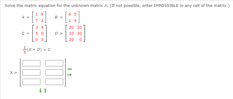 Solved Solve the matrix equation for the unknown matrix X. | Chegg.com