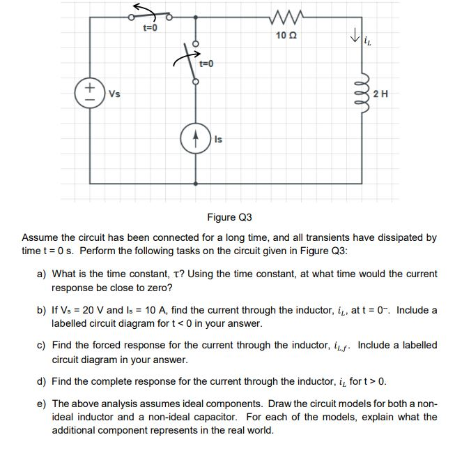 Solved Assume the circuit has been connected for a long | Chegg.com