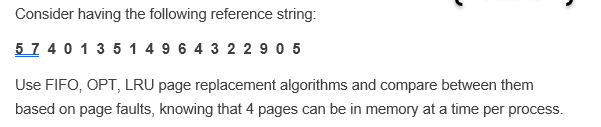 Solved Consider having the following reference string: | Chegg.com