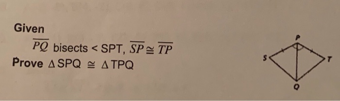 Solved Given PQ bisects