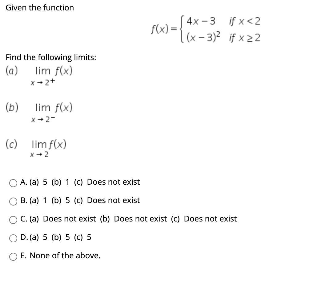Solved Given the function ( 4x-3 if x