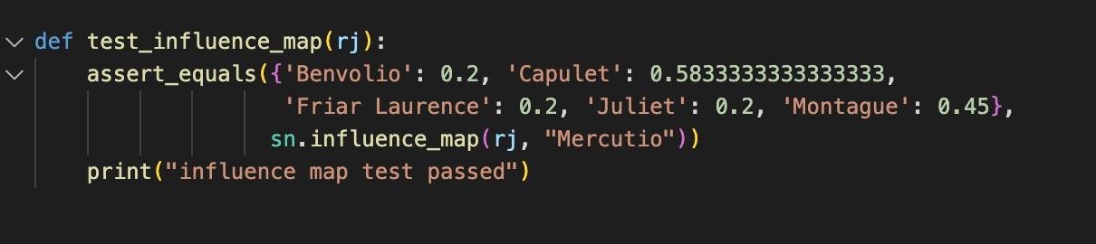 Solved def influence_map(graph, user): "'" Returns a map (a | Chegg.com