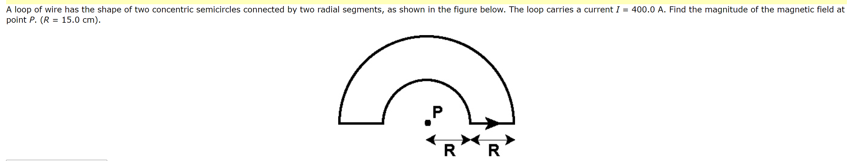 Solved A loop of wire has the shape of two concentric | Chegg.com
