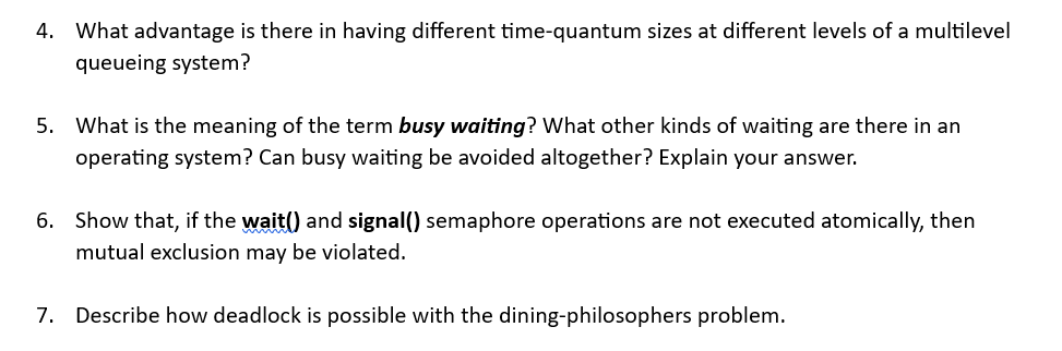 Solved 1 Explain The Difference Between Preemptive And 4456