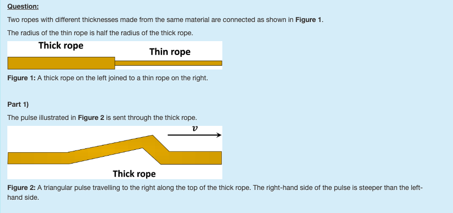 Solved uestion Two ropes with different thicknesses made | Chegg.com