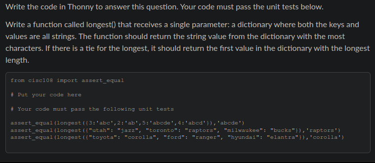 Solved Write the code in Thonny to answer this question. | Chegg.com