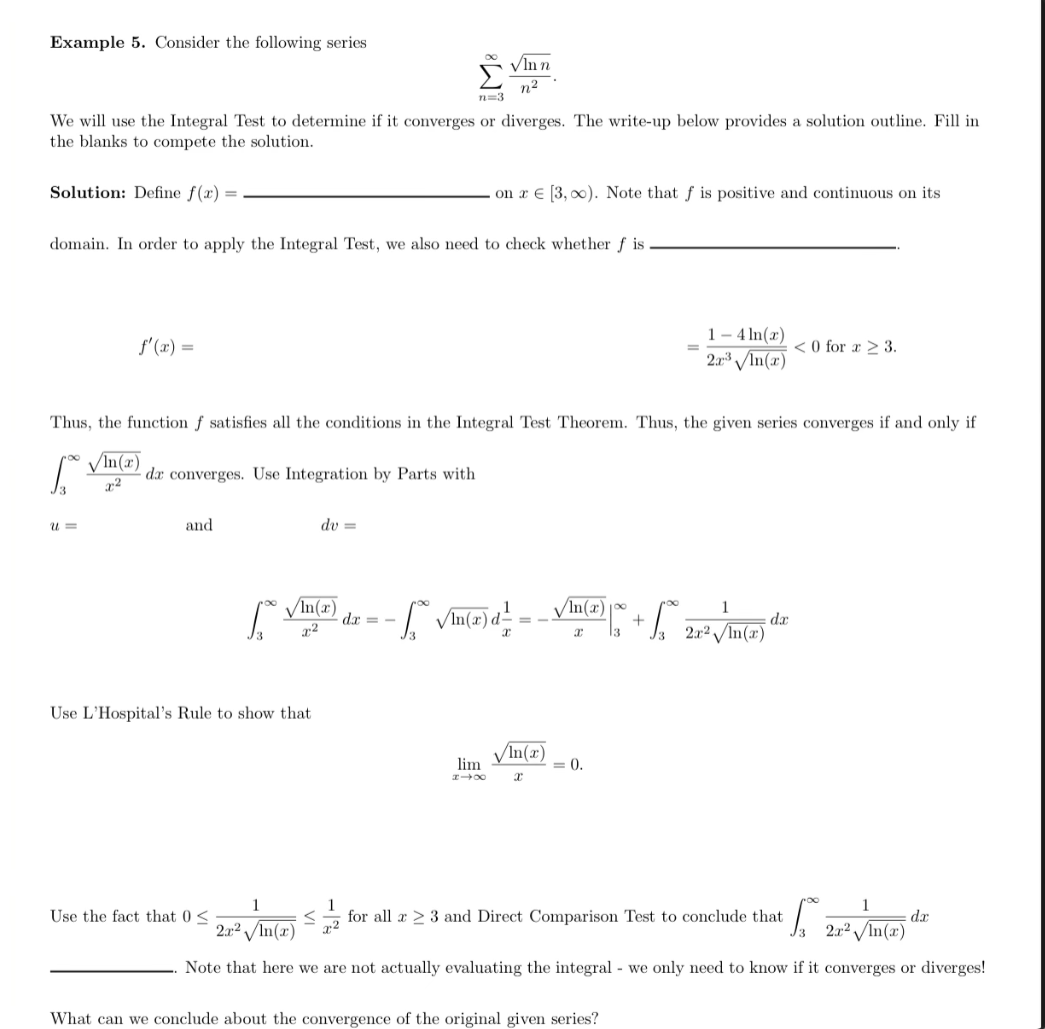 Solved Example 5. ﻿Consider the following | Chegg.com