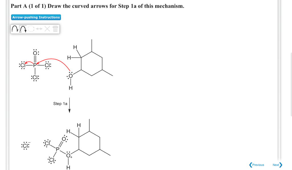 Solved Part A (1 of 1) Draw the curved arrows for Step 3 of | Chegg.com