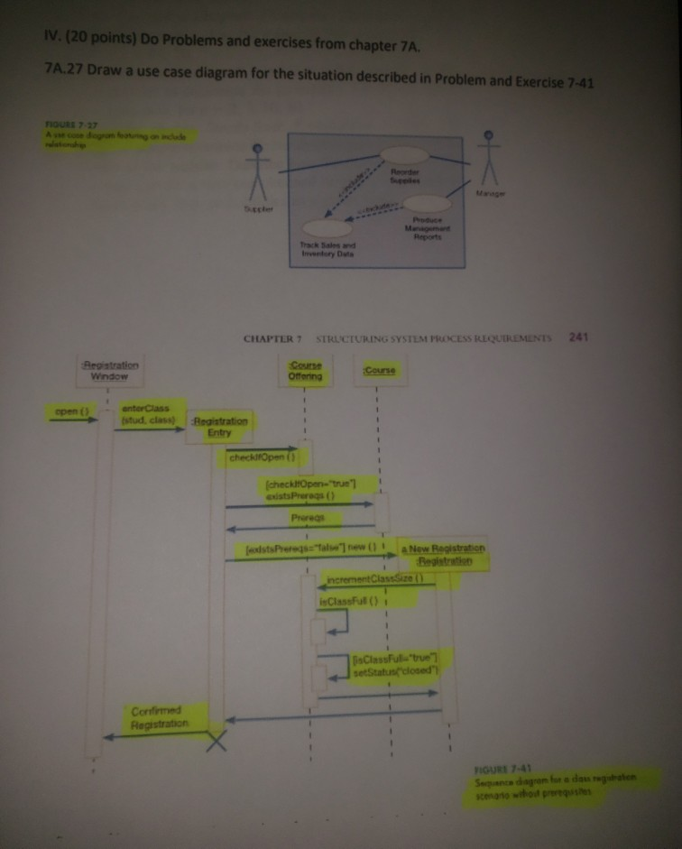 Solved IV. (20 points) Do Problems and exercises from | Chegg.com