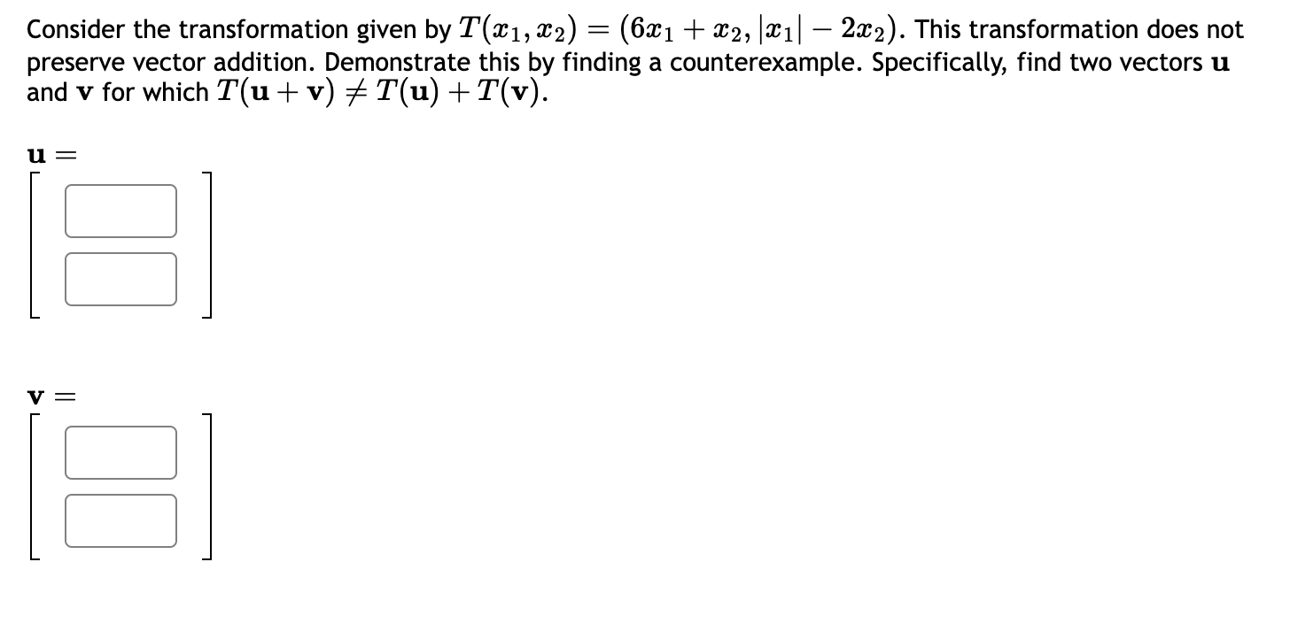 Solved Consider the transformation given by | Chegg.com