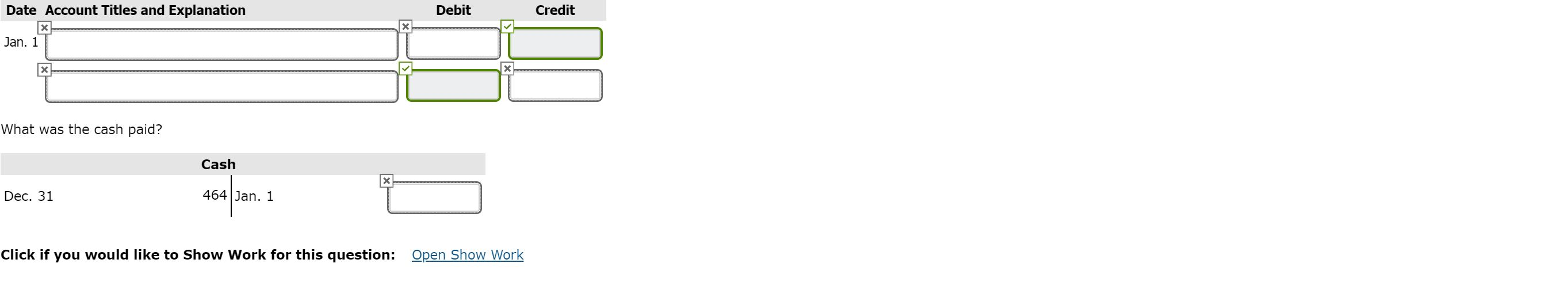 Solved Exercise 9-9 (Part Level Submission) Shown below are | Chegg.com