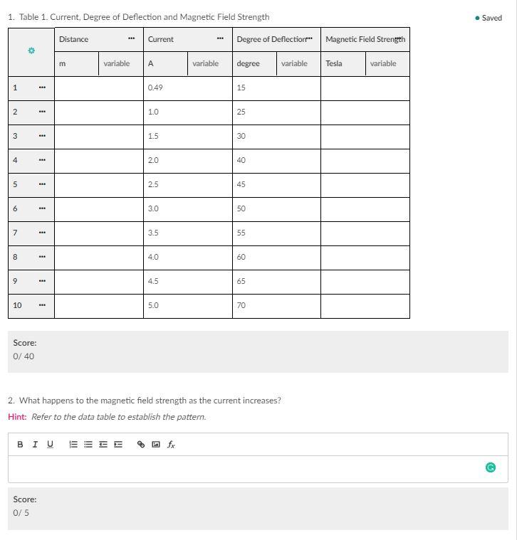 Solved 9. Calculate for the magnetic field strength (B) for | Chegg.com