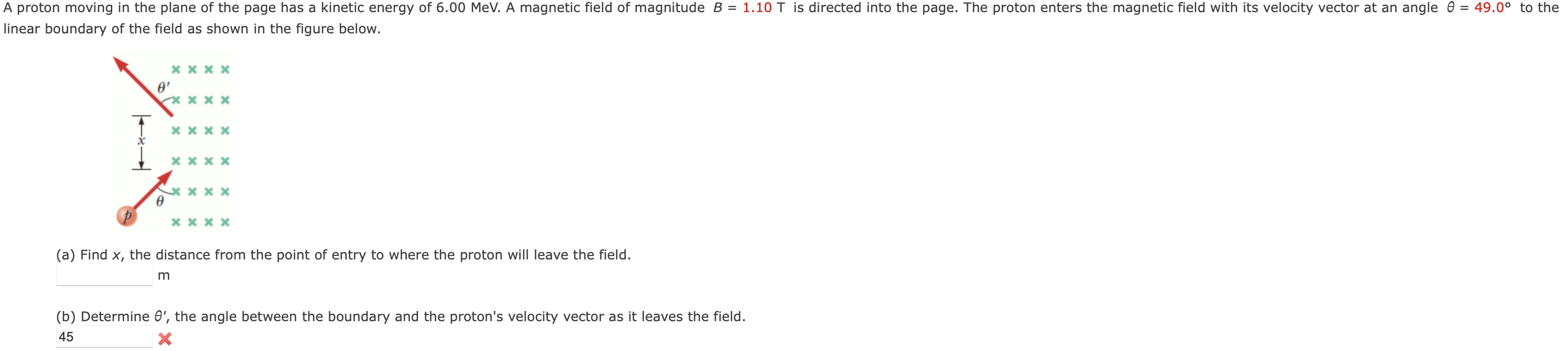 Solved near boundary of the field as shown in the figure | Chegg.com