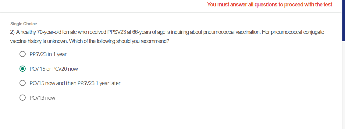 Solved You must answer all questions to proceed with the | Chegg.com