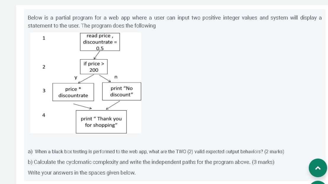 Solved Below is a partial program for a web app where a user | Chegg.com