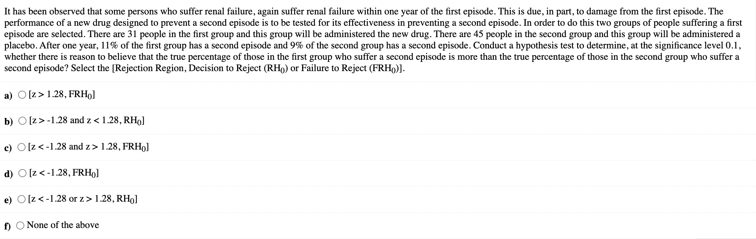 Solved It has been observed that some persons who suffer | Chegg.com