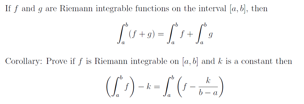 Solved If f and g are Riemann integrable functions on the | Chegg.com