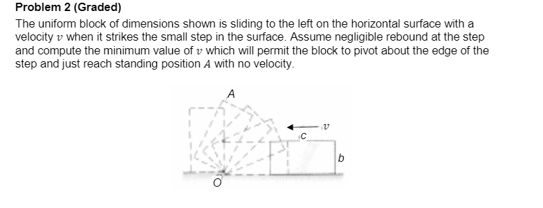 Solved Problem 2 (Graded) The uniform block of dimensions | Chegg.com