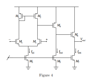 Solved 4. A CMOS op-amp is shown in Fig 4. Notice that | Chegg.com