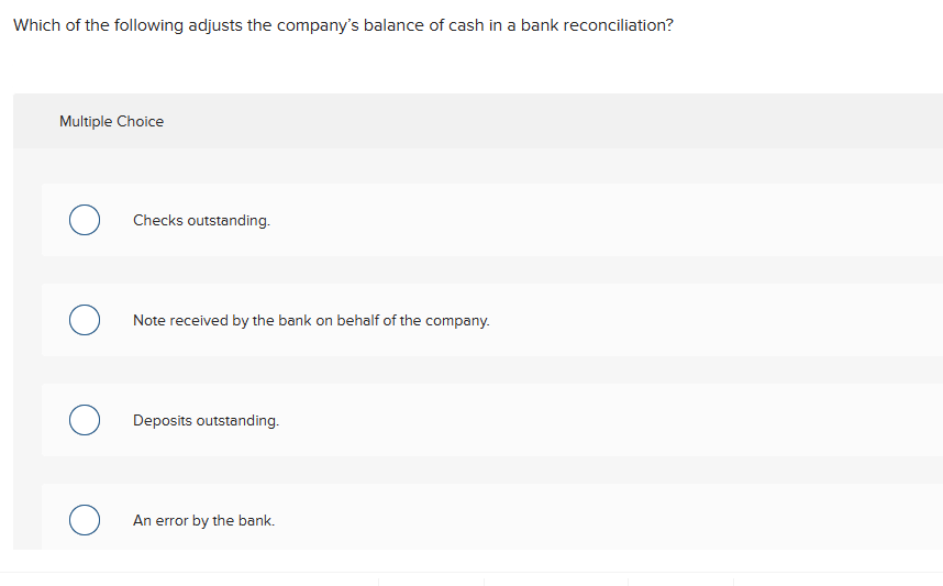 Solved Which of the following adjusts the company's balance | Chegg.com