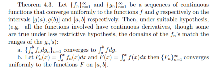 Solved Theorem 4.3. Let {fn}=1 and {9n}=1 be a sequences of | Chegg.com