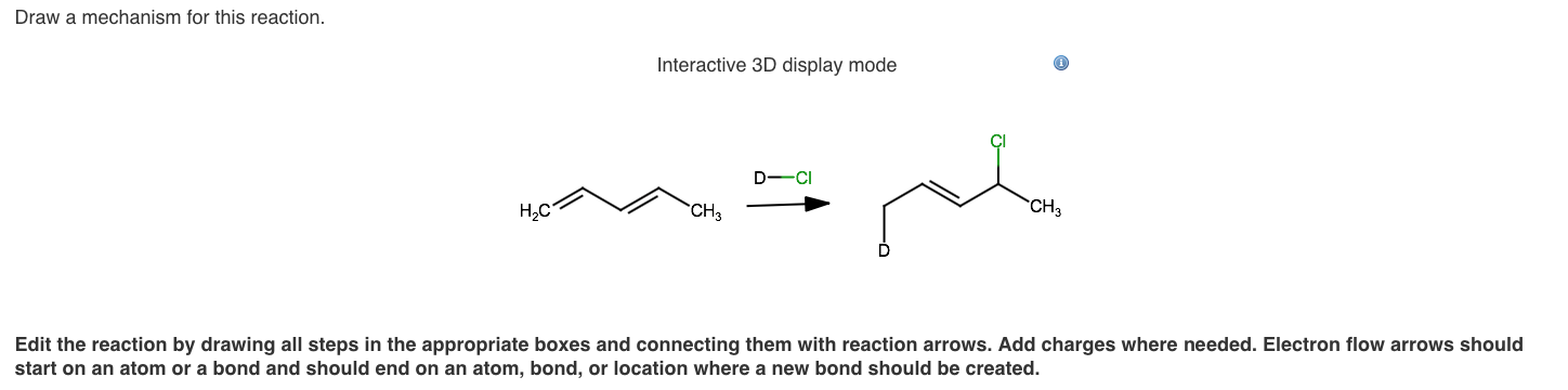 Solved Draw a mechanism for this reaction. Interactive 3D | Chegg.com