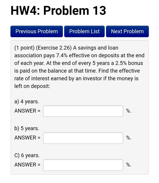 Solved HW4: Problem 13 Previous Problem Problem List Next | Chegg.com