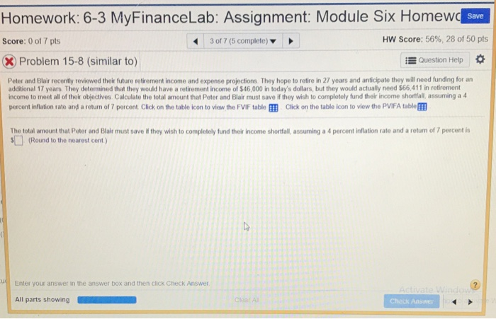Solved Homework: 6-3 MyFinanceLab: Assignment: Module Six | Chegg.com