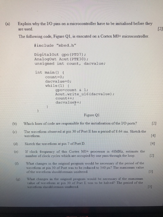 Solved Explain why the I/O pins on a microcontroller have to | Chegg.com