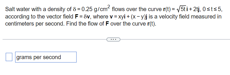 Solved Salt water with a density of δ=0.25gcm2 ﻿flows over | Chegg.com